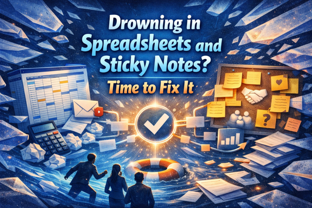 CRM Article – Drowning in Spreadsheets and Sticky Notes? How to solve ...